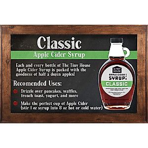 The Tiny House Classic Apple Cider Syrup | Handmade Concentrated Cider Syrup from Fresh Pressed Apples | A Perfect Breakfast Syrup & Pancake Syrup | Proudly Made in the USA | 8 Ounce Bottle