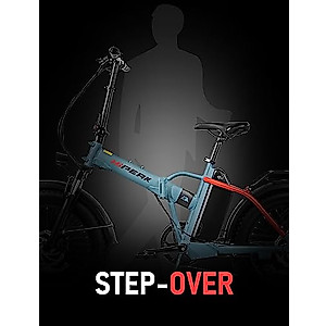 Hipeak Bona Electric Bike for Adults, Ebike 750W/48V/15Ah, 20" x 4.0" Fat Tire Electric Bike Folding with Removable Battery, Step-Over Folding Adult Electric Bicycles Front Shock Absorber