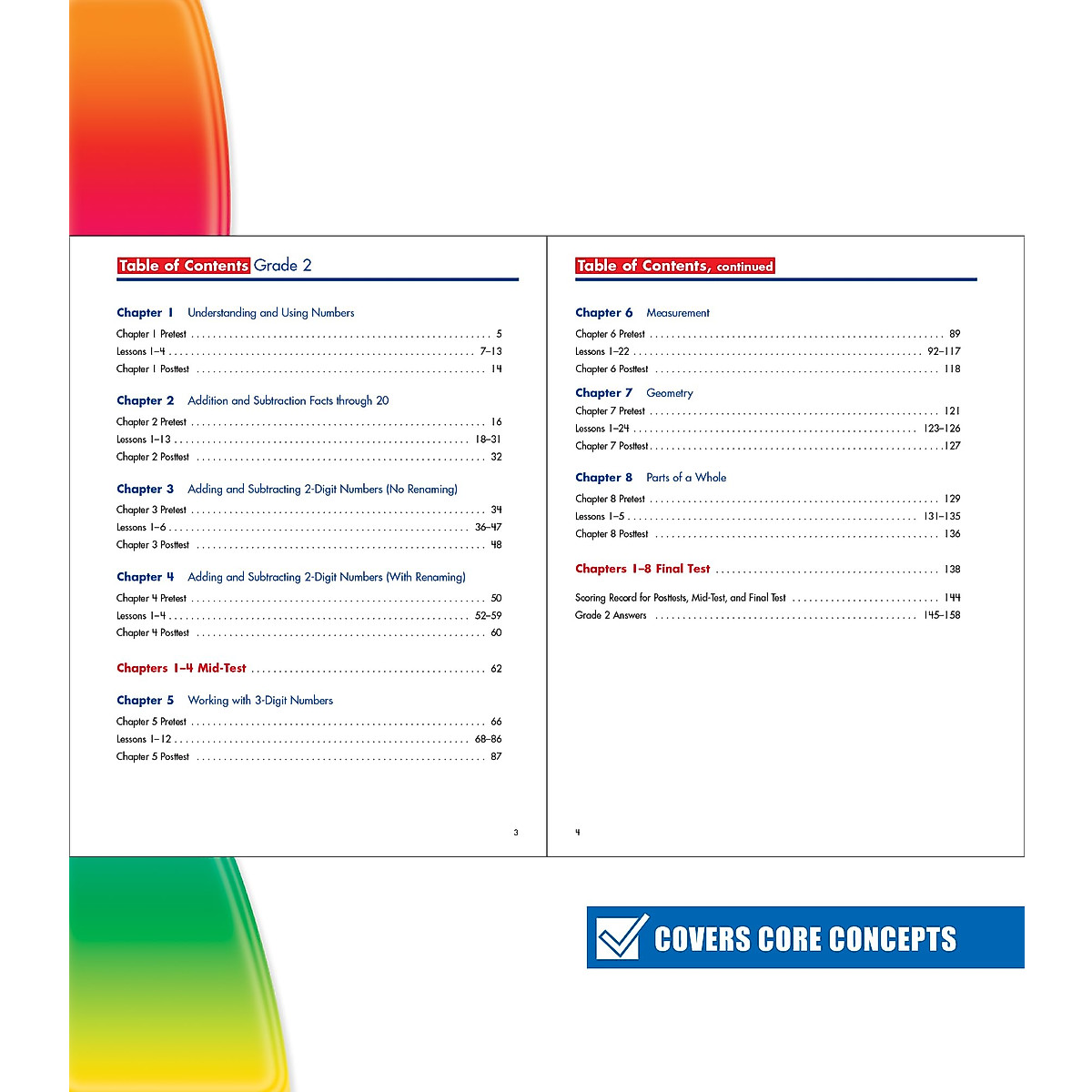Spectrum 2nd Grade Math Workbook, Ages 7 to 8, Math Workbooks Grade 2 Covering Fractions, Adding and Subtracting 2- and 3-Digit Numbers, 3-D Shapes, and Measurement, Spectrum Grade 2 Math Workbook