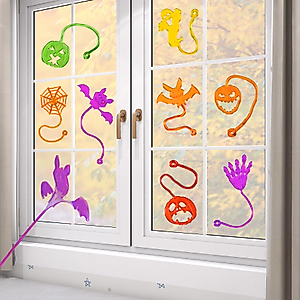 72 PCS Halloween Sticky Hands Toys for Kids, Trick or Treat Non Candy, Halloween Goodie Bag Fillers for Party Favors Classroom Rewards Prizes Gifts