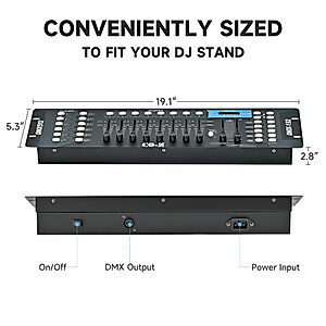 CO-Z 192 DMX 512 Stage DJ Light Controller Lighting Mixer Board Console for Light Shows, Party Disco Pub Night Club DJs KTV Bars and Moving Heads