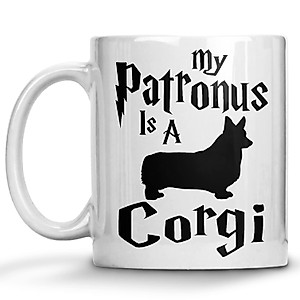 Corgi Coffee Mug, My Patronus Is A Corgi, Dog Groomer Gift, Gift for Dog Groomer, Dog Mom, Dog Dad, Birthday Halloween Christmas Thanksgiving Gift For Dog Lovers