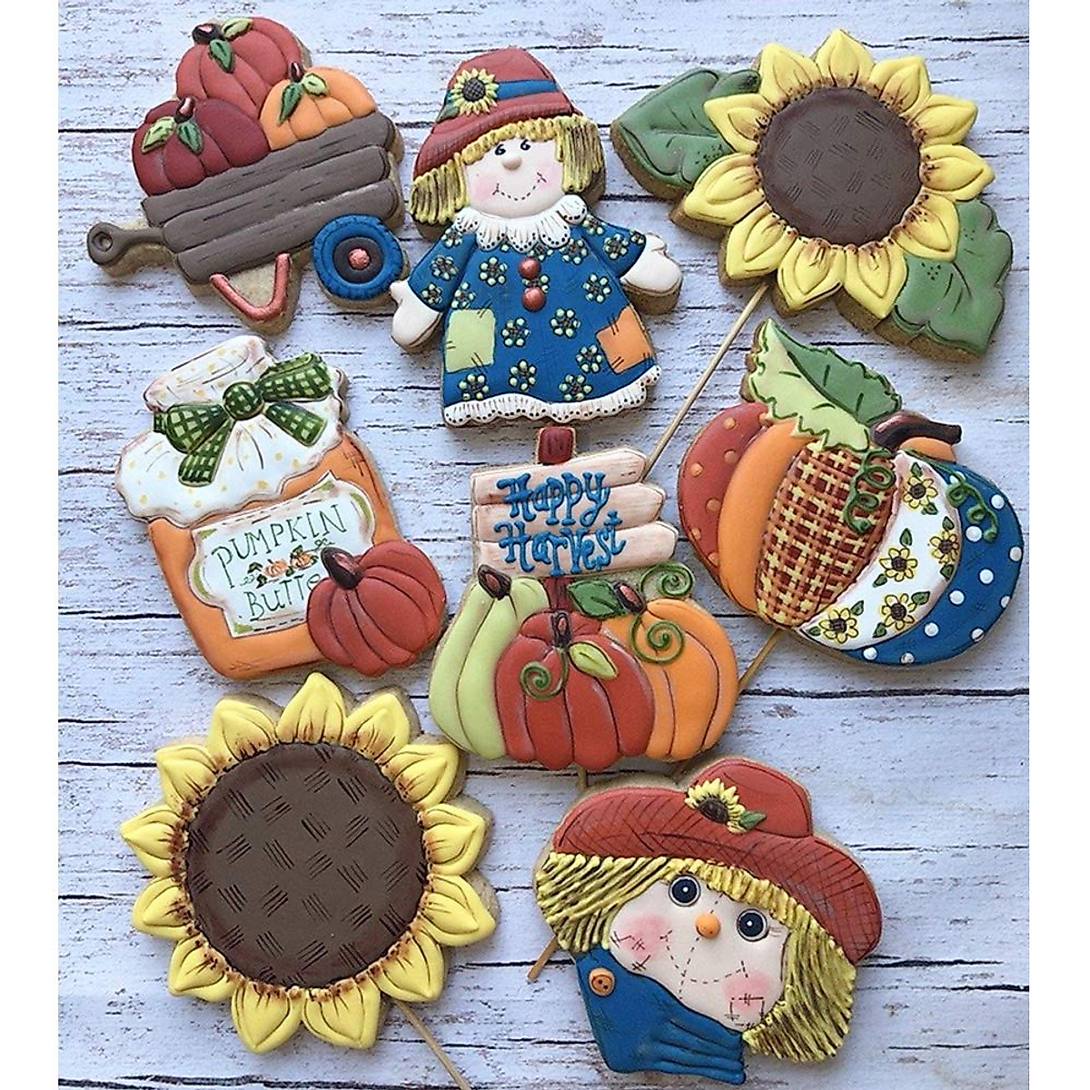 LILIAO Fall Pumpkin Flower Cookie Cutter - 4.4 x 4.4 inches - Stainless Steel - By Janka