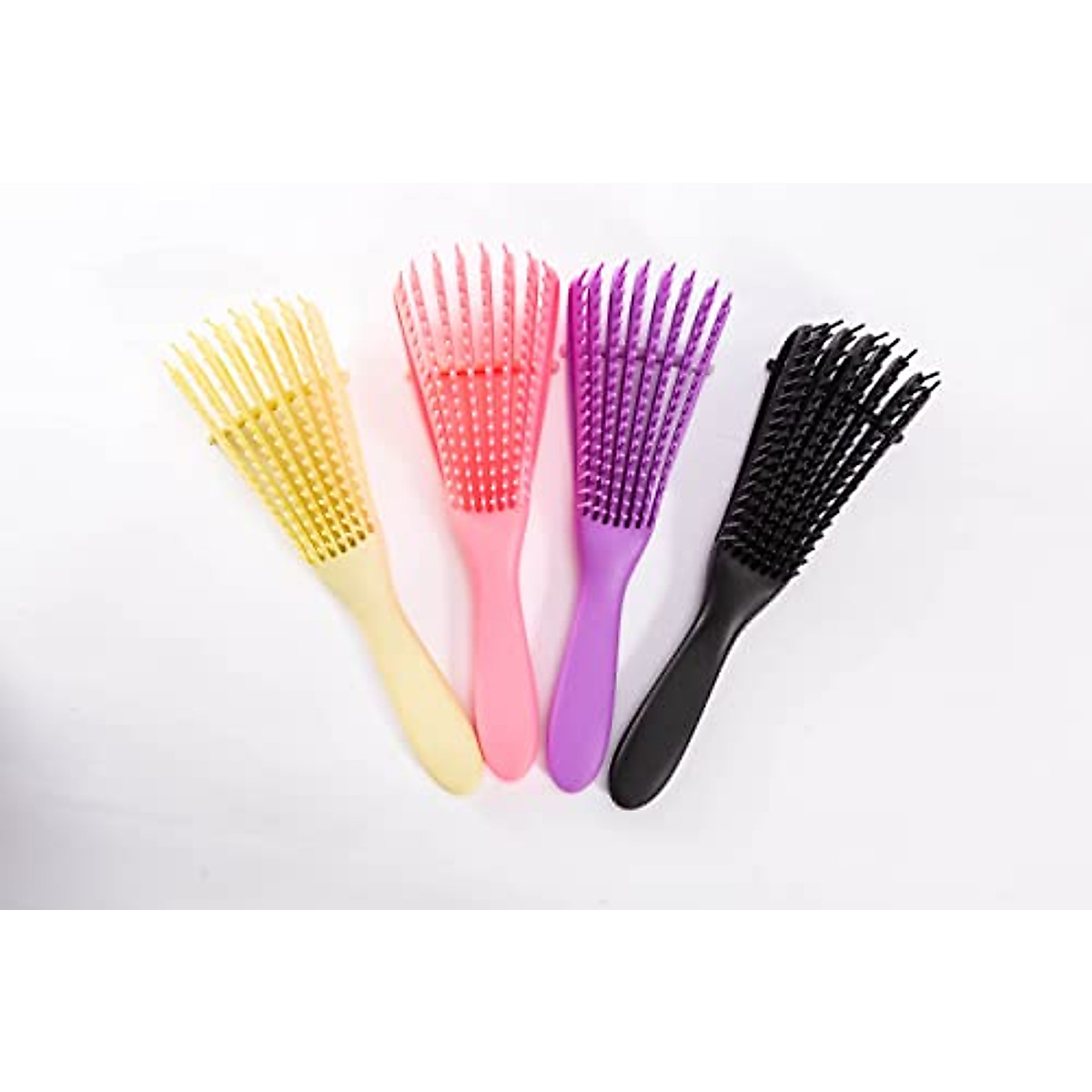 Mix Match Detangling Hair Brush Set Detangler Comb for Women, Men and Kids - Wet & Dry – Removes Knots and Tangles, Best for Thick and Curly Hair – Pain Free 3 Pcs No Slip Professional Hair Salon Styling Grip Comb Clips/Brush for Coloring and Braiding all