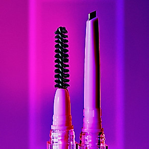 Kosas Brow Pop - Longwear Eyebrow Makeup, Dual-Sided Defining Pencil with Castor Oil for Soft, Natural Look of Real Hair - Medium Brown