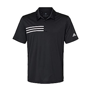 adidas Mens 3-Stripes Chest Sport Shirt (A324) -Collegiate -L