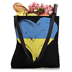 Ukraine Flag Ukrainian Heart Tote Bag