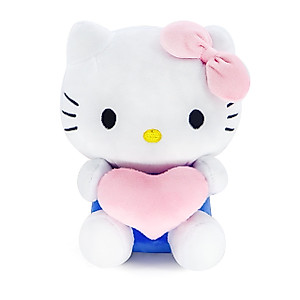 Ahlsense Couple Cat Stuffed Animal with Hearts Love Cat Plush Cute Kitty Plush Pillow Soft Animal Stuffy Doll Toys Valentine’s Day Gifts for Girlfriend (Pink)