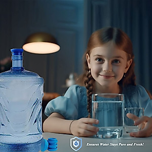 5 Gallon Water Jug Caps Reusable, Fit 55mm bottle openings, Anti-Splash, No-Spill, Leak Proof and Air Tight, 4 Pack