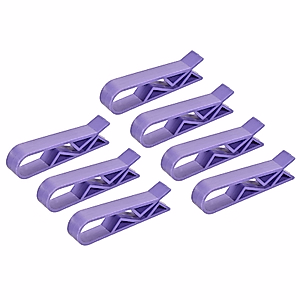 MECCANIXITY Garbage Bin Clip Kitchen Trash Can Waste Basket Garbage Bin Clamp Non-Slip Clip Clamp Purple, Pack of 16