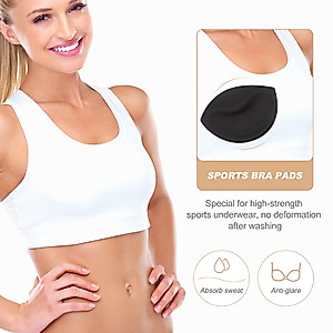 ifundom 3 Pairs Bra Pads Inserts Removable Bra Cups Inserts Breast Enhancers Bra Insert Pads for Bikini Top Swimsuit Sport Bra