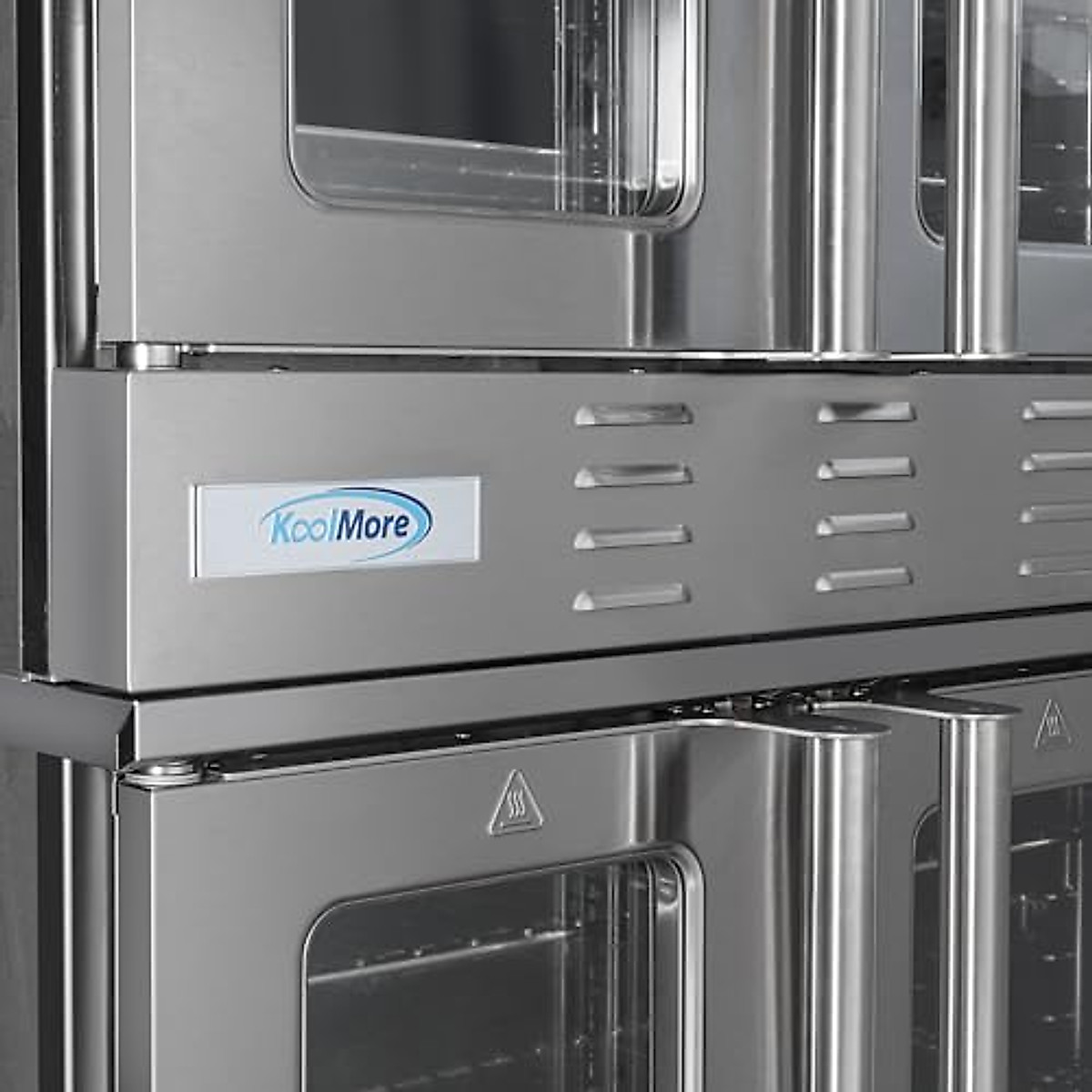 KoolMore 38 in. Full-Size Double Commercial Natural Gas Convection Oven 108,000 BTU With Stacking Kit in Stainless-Steel (KM-DCCO54-NG)