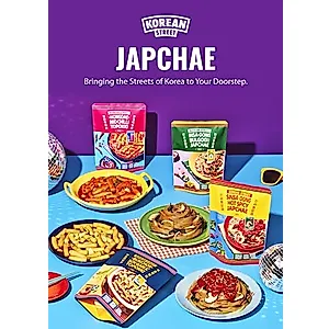 Korean Street Korean Food Japchae, Delicate Low calorie Glass Noodles - Irresistible Delight of Sweet & Savory Harmony (Sweet & Savory)