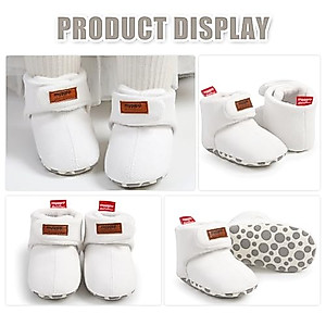 Neband Baby Girls Booties Toddler Boys Shoes Soft Sole Baby Snow Boots Infant Crib Walking Shoes, 0-18Months
