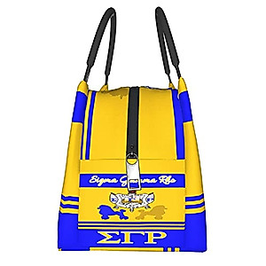 Sigma Gamma Rho Lunch Bag Reusable Insulated Lunch Bag Portable Leak-Proof Large-Capacity Picnic Travel Work Lunch Bag
