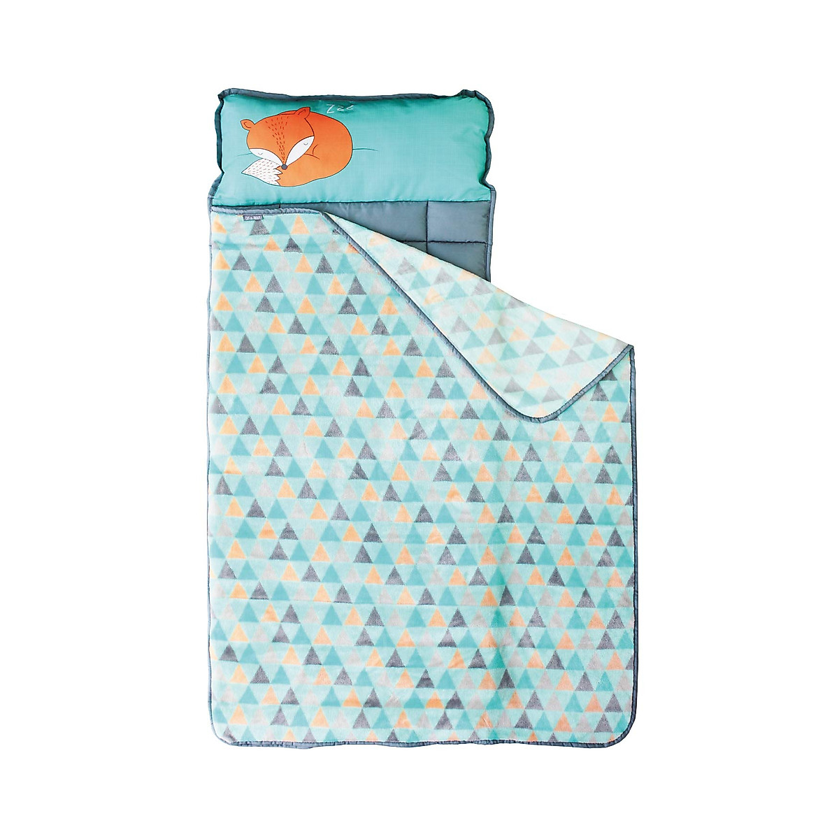 Nap Mat for Toddlers - Nap Mats for Preschool Kindergarten - Fox Gifts for Toddlers - Portable Toddler Sleeping Bag w Pillow - Toddler Blankets for Boys - Toddler Blankets for Girls - Gifts for Girls