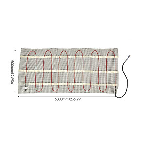 Electric Floor Heating Mat, High Efficiency Electric Floor Heating System 360W Selfadhesive 3㎡ PEP Insulation for Studio (220-240V)