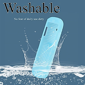 Silicone Protective Case for Roku Ultra 2022 Remote/Roku Voice Pro Remote 2021, Washable Anti Slip Shockproof Silicone Cover Glow in Dark with Lanyard (Blue)