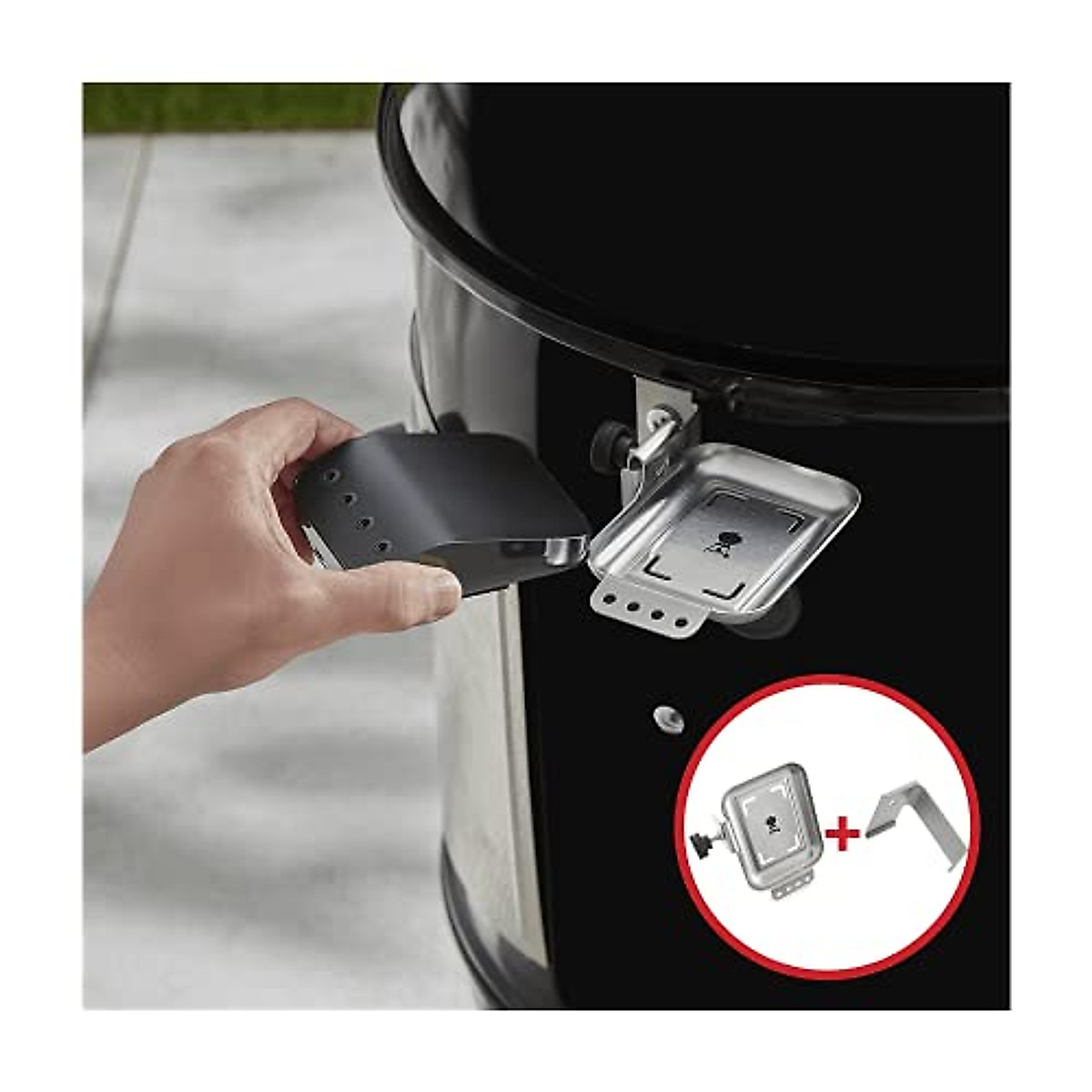 Weber Connect 6-Piece Thermometer Mounting Kit, Black