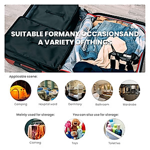 YCWIWO Travel Hanging Shelves, Hanging Packing Cubes for Travel, Luggage Storage Organizer, Carry-On Closet for Suitcase