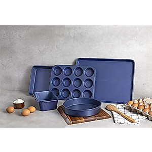 Granite Stone Diamond Granite Stone, 15 Piece Cookware and Bakeware Set, Blue