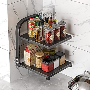 FT HITA Pot Rack Organizers，4 Tier Adjustable Pot Racks，Durable Steel Construction， Pot Organizer Rack for Kitchen Organization & Storage, Cabinet Organizer (4 Tiers)