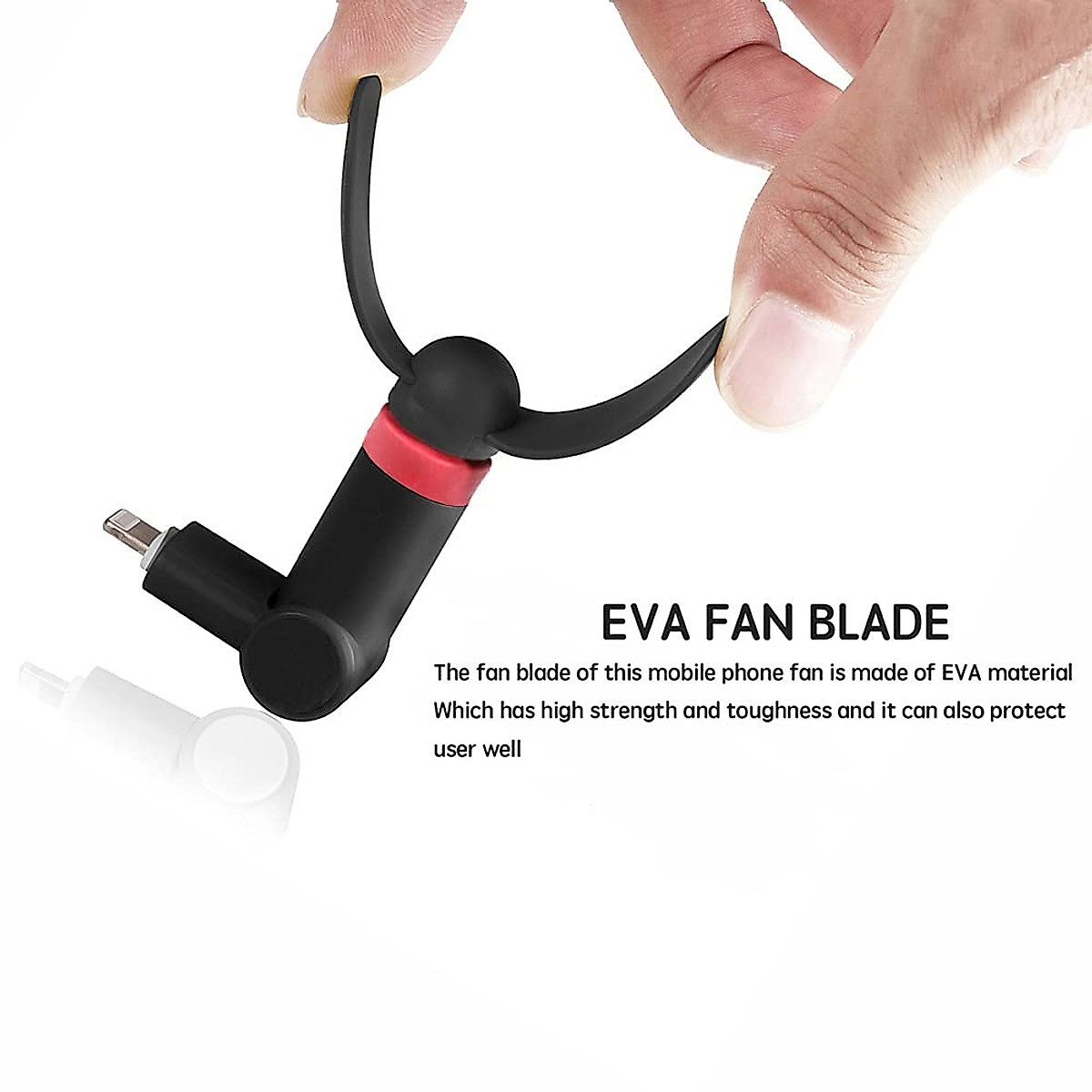 Wuedozue Portable Mini Fan [180 Rotating] Small Cool Cooler Cell Phone Fan Compatible with iPhone 14/14 Pro Max/13/13 Pro Max/12/11/12 Pro/Xs/Max/X/iPod and Other Devices