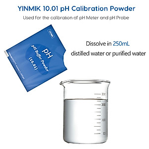 YINMIK 15 Pack PH Calibration Powder, 5 Each for PH 4.00, PH 7.00 and PH 10.01 Calibration Buffer Powder, PH Tester Calibration Packets for PH Meters