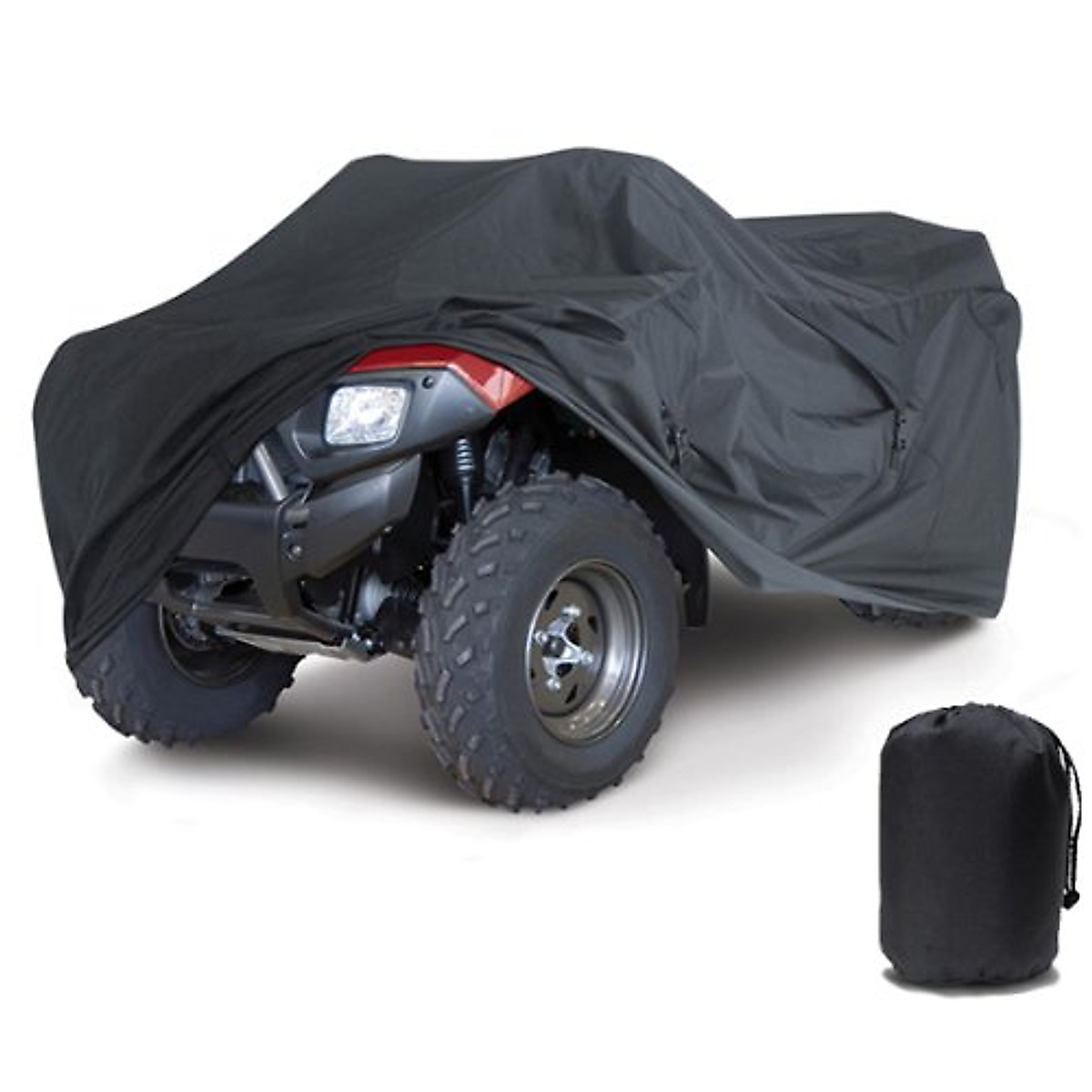 ATV Cover Compatible for by Size from 85"-95" L 46" W 45" H Quad 4 Wheeler All Terrain Vehicles Strong All Weather Protection.