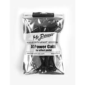 Mr.Power Guitar Effect Pedal DC Cable 5.5 x 2.1mm Power Lead/Cord, Male to Male 24AWG Connector Plug Wire Adapter (24 in, 8 Pack)