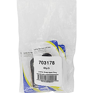 Hillman 703178 Leather Belt Hook with Snap, 5 Pack, Brown