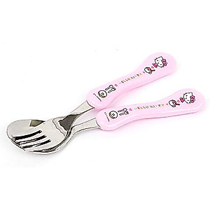 Hello Kitty Stainless Steel Utensil Silverware Spoon and Fork Set