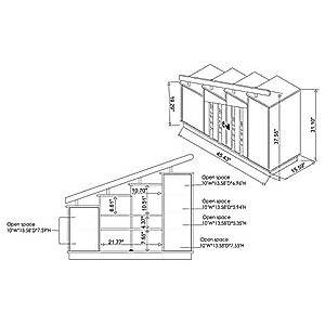Furniture of America Barstead Wood Staircase Shoe Cabinet in Gray Oak