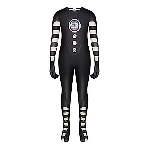 Brigcalki Five Nights Puppet Costumes Outfits for boys Scary Halloween Cosplay Bodysuit Black-3 6-7 Years