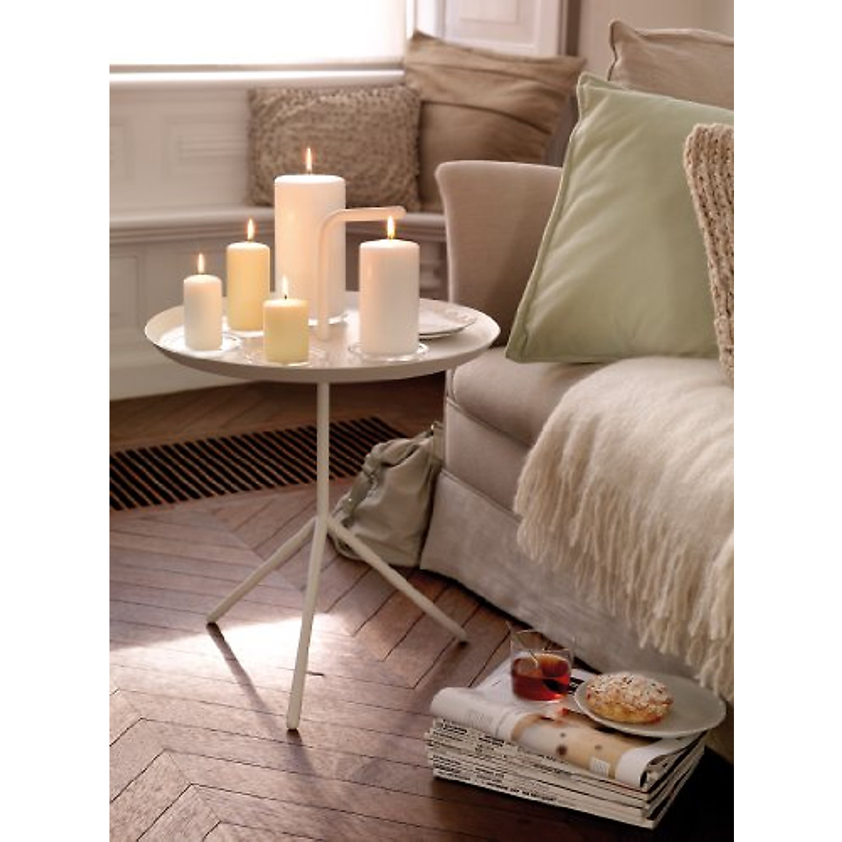 BOLSIUS Set of 12 Ivory Pillar Candles - 2.25-x3-inch Unscented Candle Set - Dripless Clean Burning Smokeless Dinner Candle - Perfect for Wedding Candles, Parties and Special Occasions