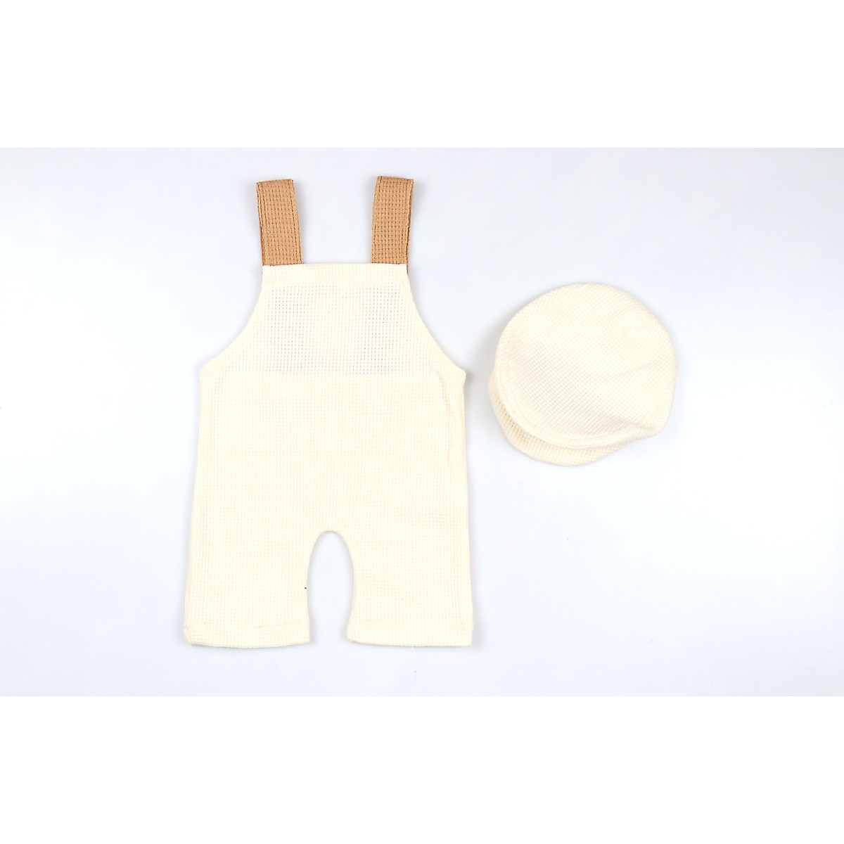 Giggle Angel Newborn Photography Props Set Baby Boy Newborn Outfits Overalls Boy Costume with Cap 0-1 Month