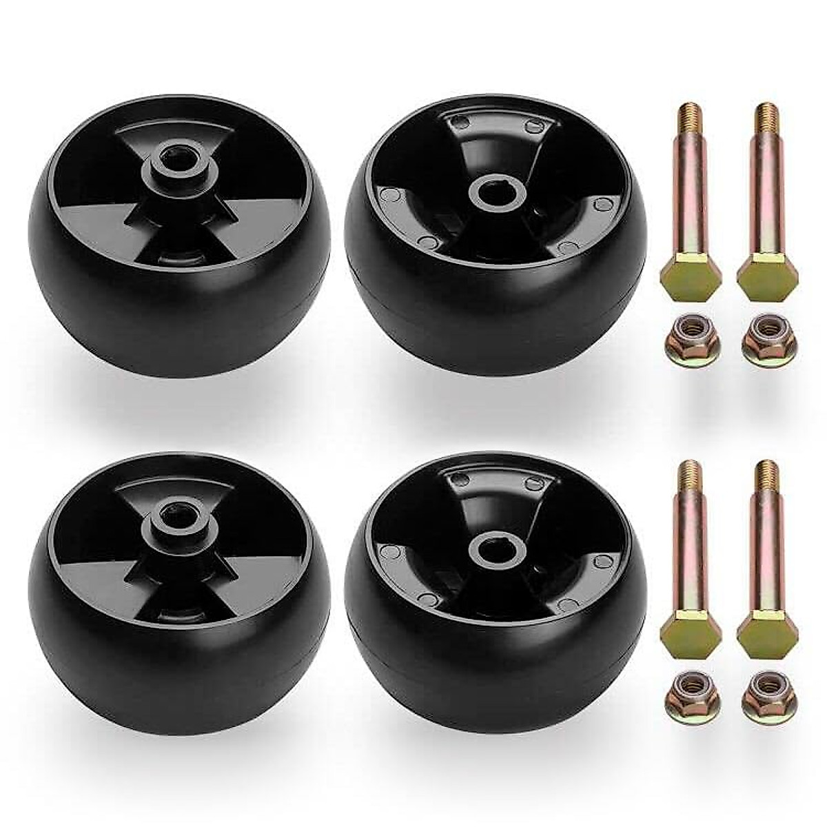 Replacement 734-04155 Deck Wheels Fit for Cad Mower - Deck Gauge Wheels Compatible with Cad LTX1050 LTX1040 XT1 Enduro Riding Mower, Craftsman LT2000 LT2500 42" 46" 50" 54" Deck Lawn Mower, 4 Pack