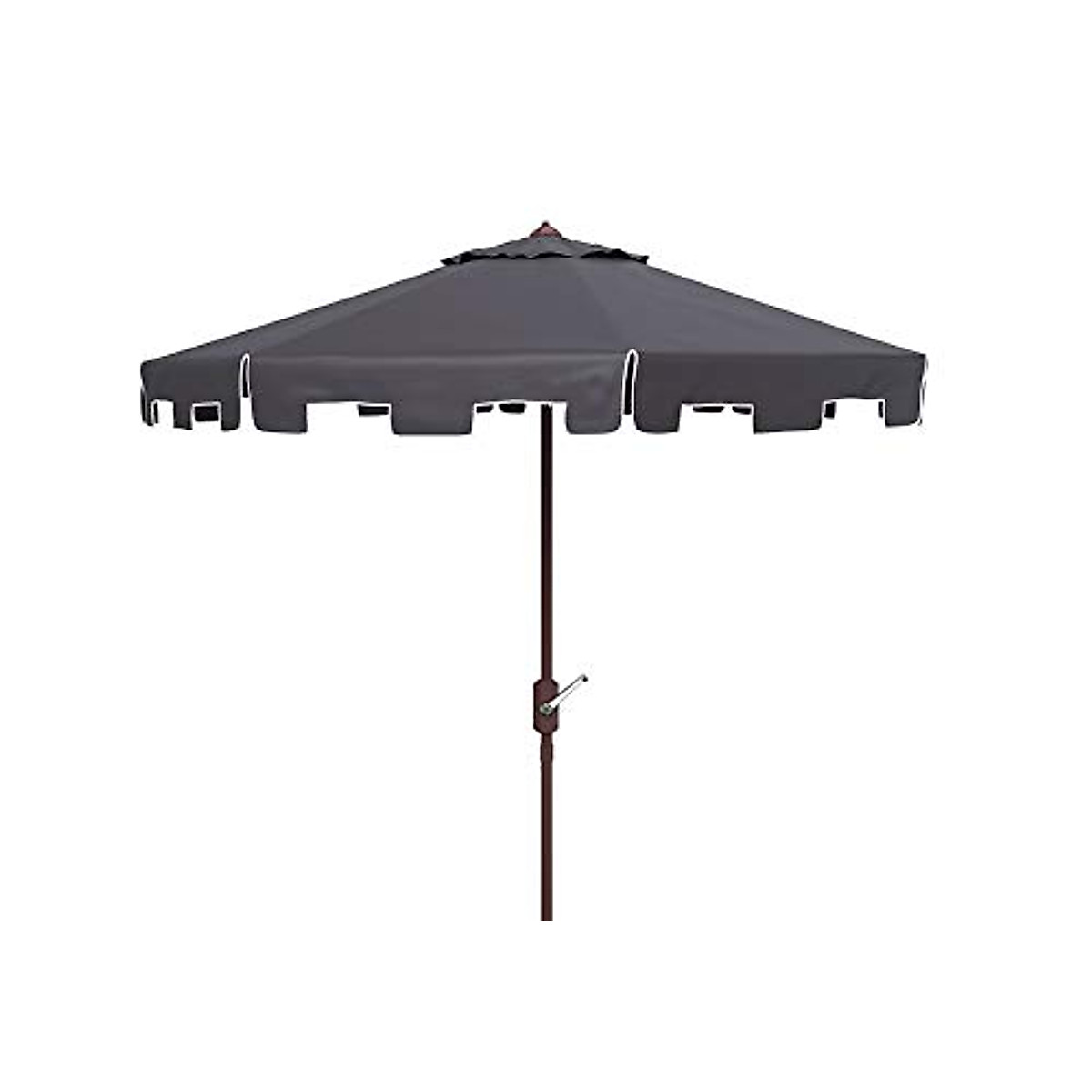 Safavieh PAT8100A Outdoor Zimmerman UV Protected Navy and White 11-ft Round Market Umbrella