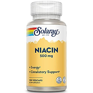 Solaray Niacin 500 mg, Vitamin B-3, 100ct