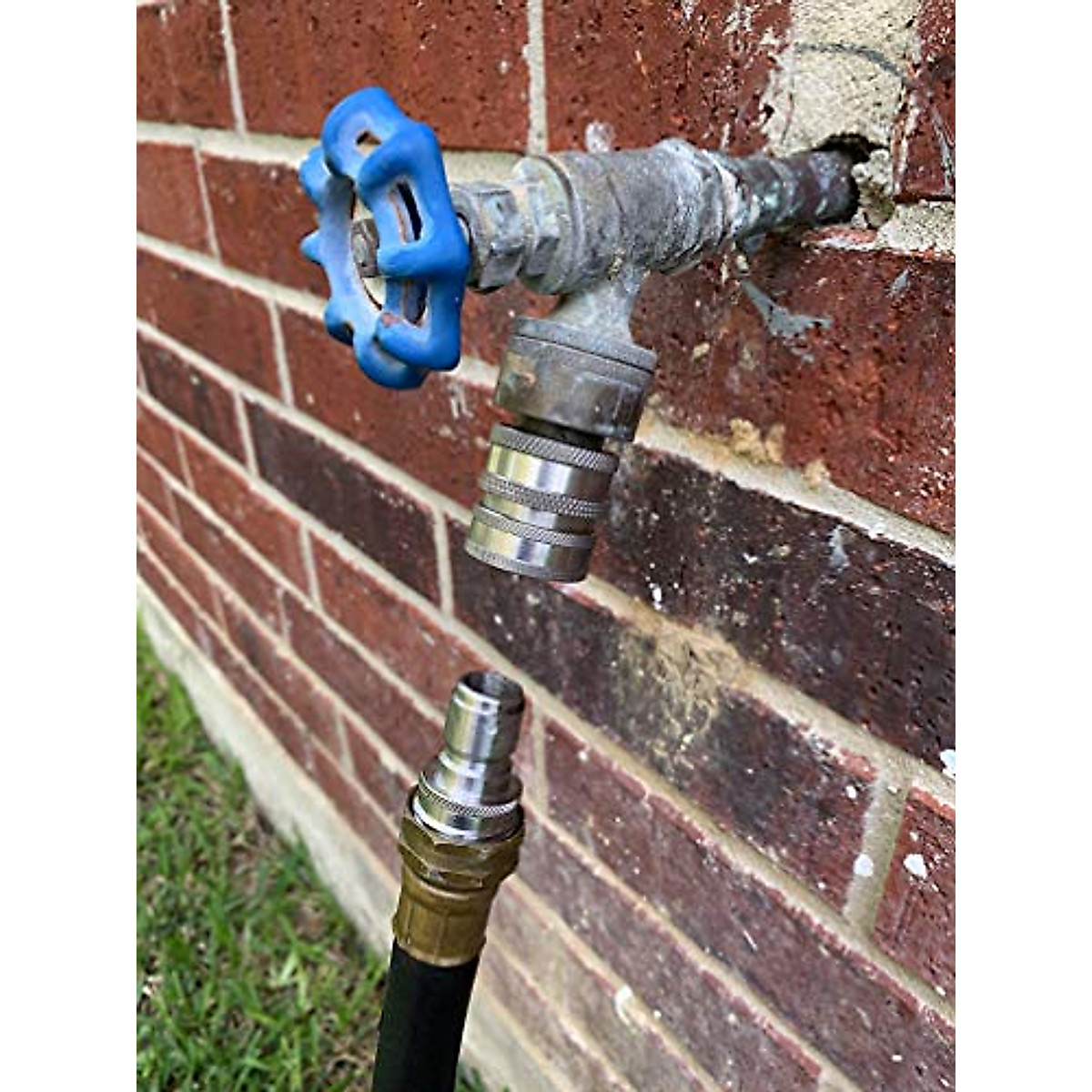 MTM Hydro Garden Hose Adapter 4 Piece 3/4” Quick Connect Fittings Kit, Stainless Steel High Pressure Couplings and Connectors for Pressure Washers and Car Detailing, 2x2