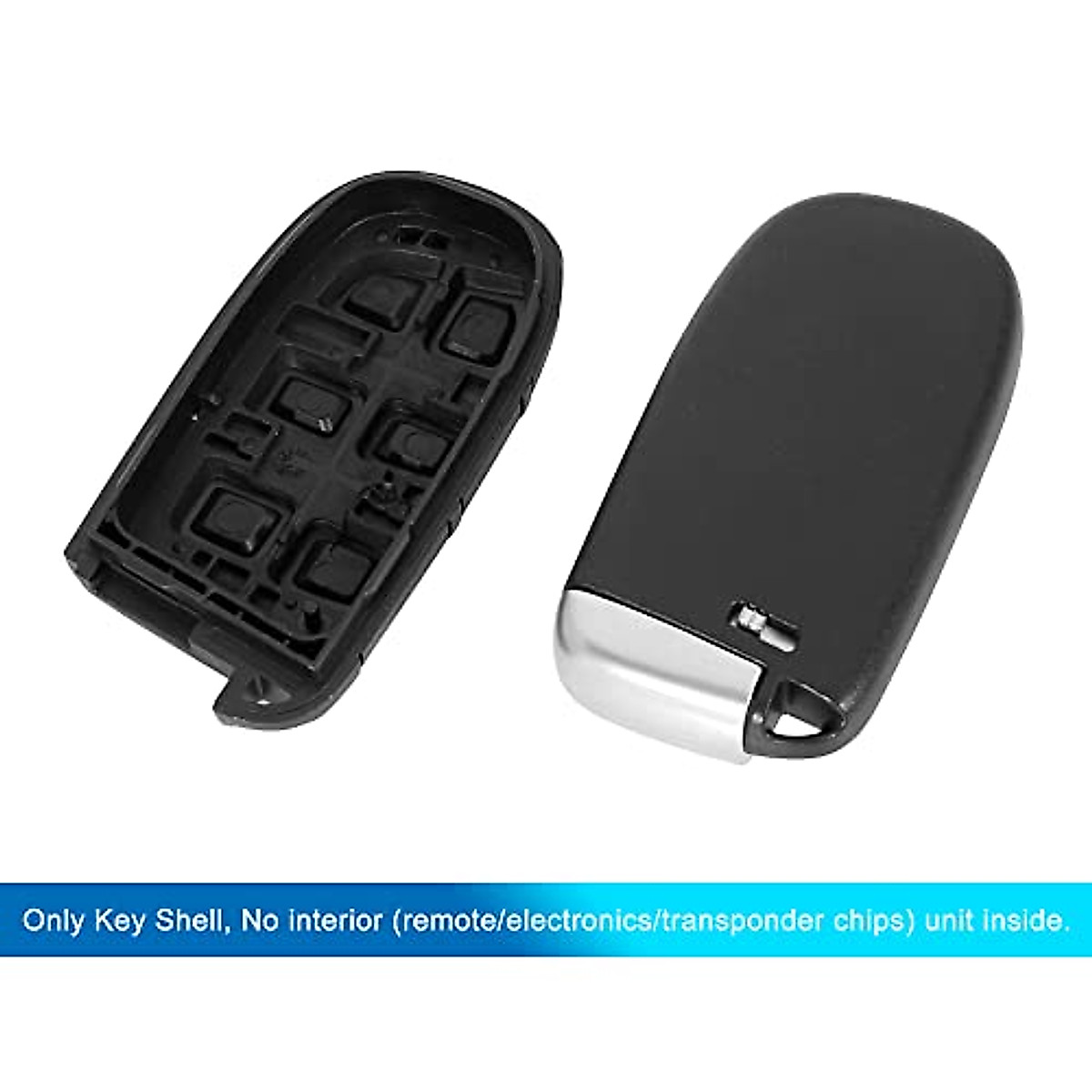X AUTOHAUX New Car Replacement Key Fob Shell Case Black M3N-40821302 for Jeep Grand Cherokee 2014-2020 Compass 2017 Renegade 2016-2018