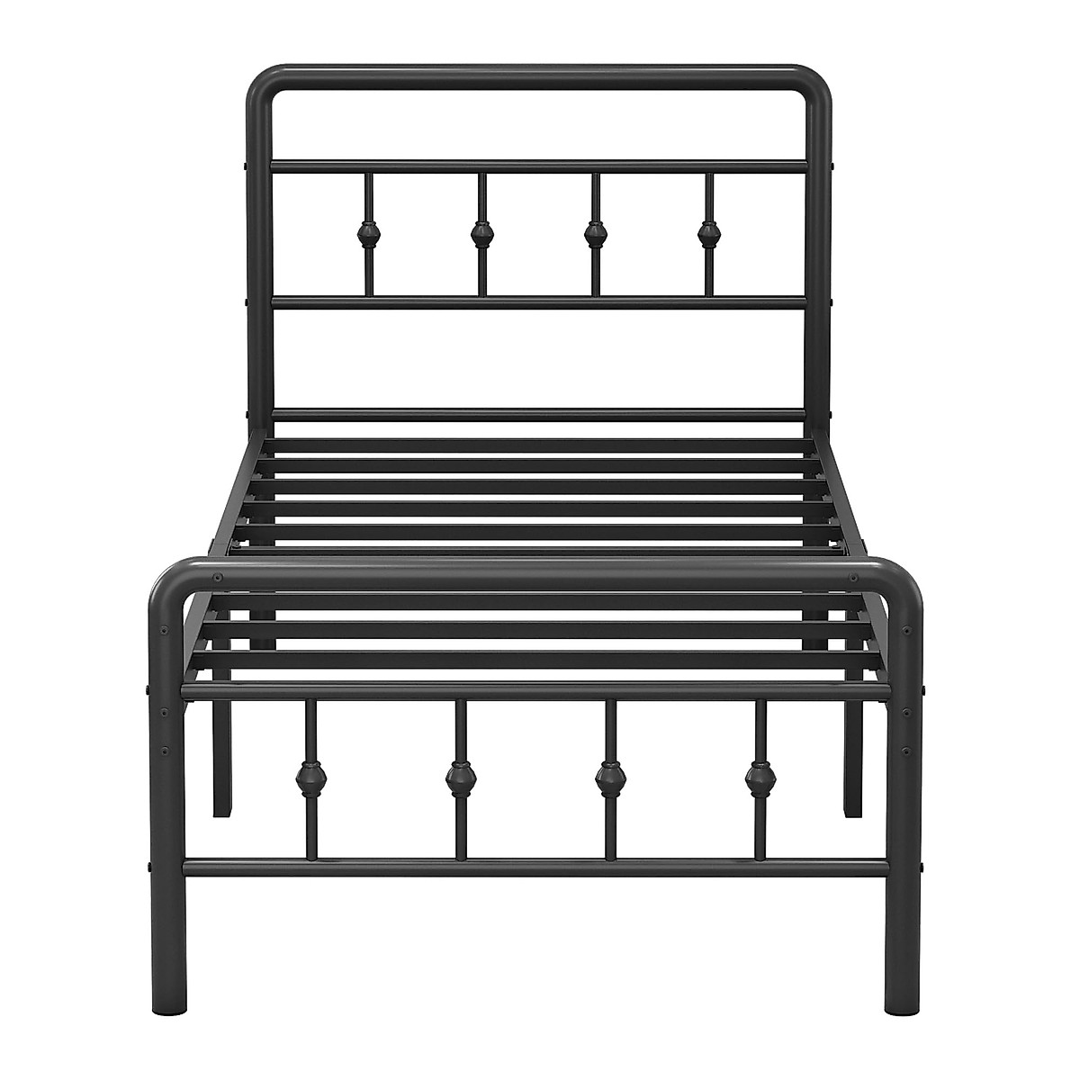 EMODA 16 Inch Twin XL Bed Frames with Headboard and Footboard, Heavy Duty XL Twin Metal Slats Support Mattress Foundation, No Box Spring Needed, Easy Assembly