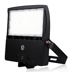 RuggedGrade 150 Watt - NextGen IV Series LED Flood Light with Photocell - 21,000 Lumen - Color Selectable 30K/40K/50K - Flood Mount - Black