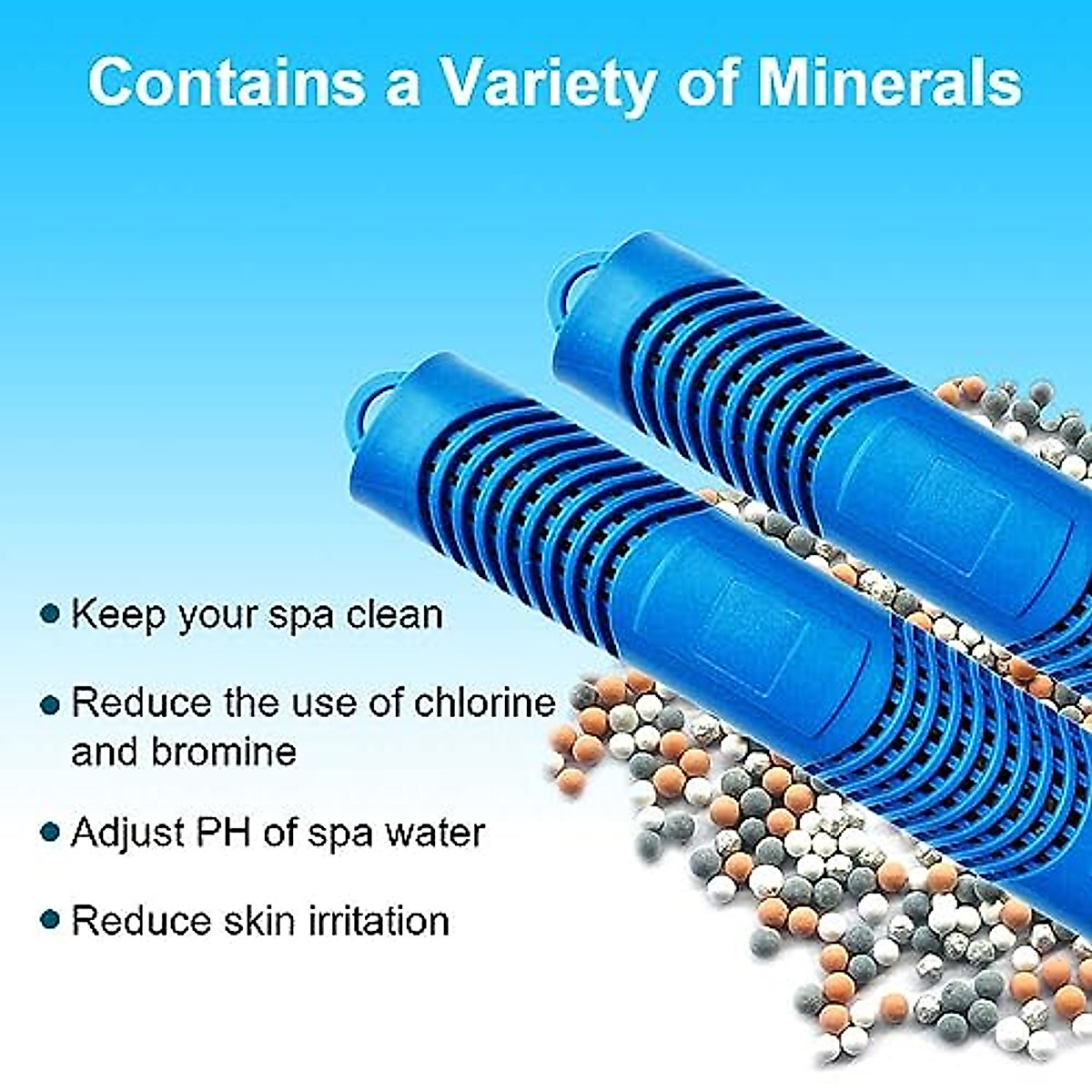 Joepoe SPA Mineral Stick,Hot Tub Stick Parts with 4 Months Lifetime Cartridge Universal for Hot Tub&Pool (Blue,3-Pack)