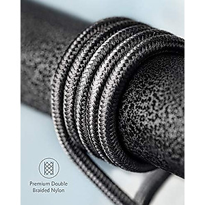 Anker 6 ft Premium Double-Braided Nylon Lightning Cable, Apple MFi Certified for iPhone Chargers, iPhone X/8/8 Plus/7/7 Plus/6/6 Plus/5s, iPad, iPad Mini, and More (Black)