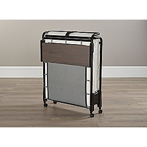 Jay-Be Inspire Folding Bed with Memory e-Fibre Mattress and Headboard, Regular, Black