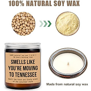 Smells Like You're Moving to Tennessee Candle - Moving to Tennessee Gift - Tennessee Housewarming Gift - Aromatherapy Glass Candle Jar - Non-Toxic Ingredients