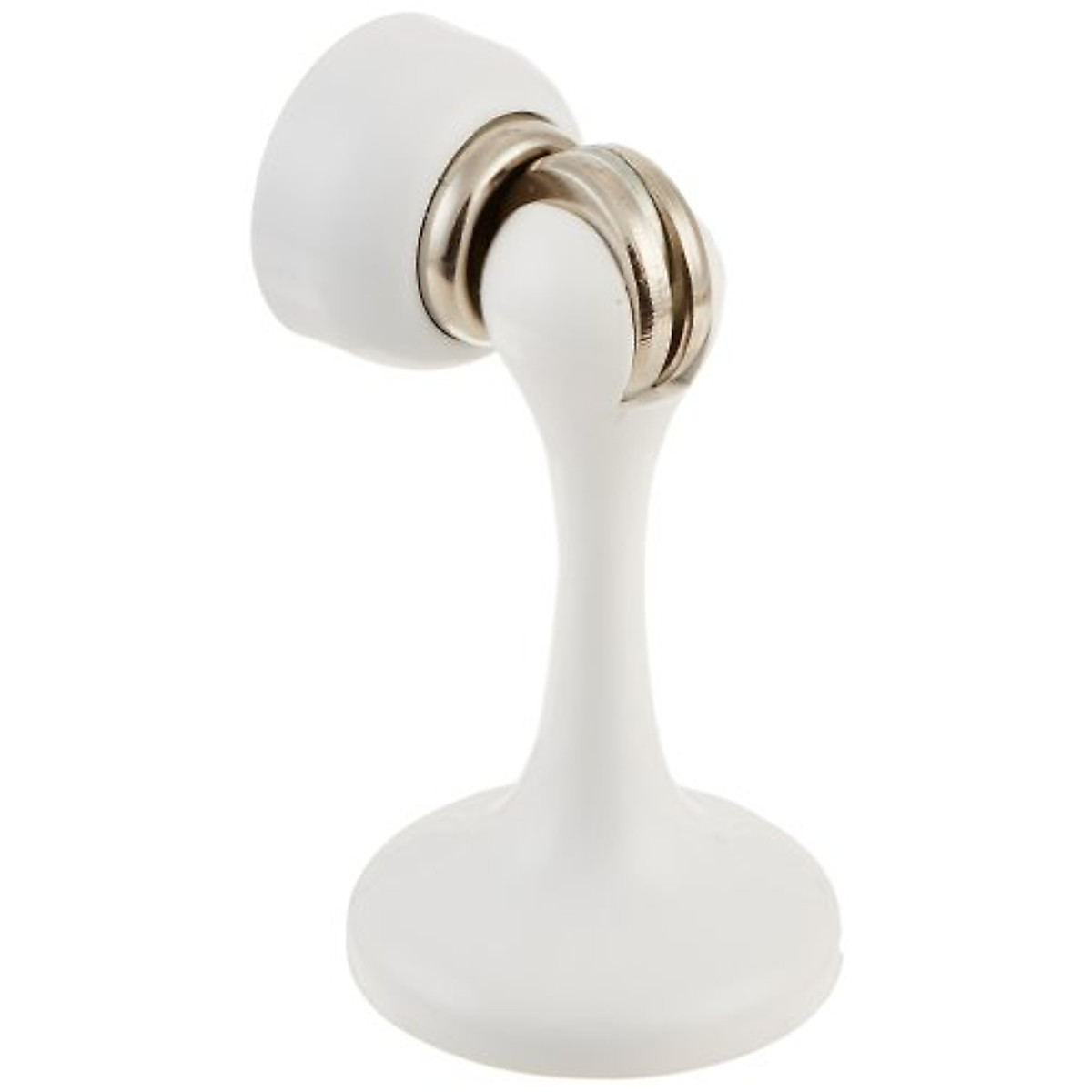 SOSS Zinc Magnetic Door Stop with Hidden Screw Mounts, White Exterior Finish, MDHBWH-HS, 7 x 1 inches