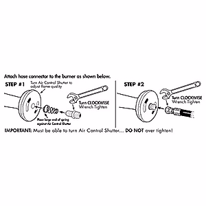 COOKAMP High Pressure Banjo 1-Burner Outdoor Propane Burner Gas Cooker with 0-30 PSI Adjustable Regulator and Steel Braided Hose SA1250