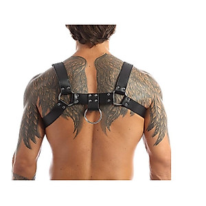 Men's Adjustable Strong and Sturdy Neoprene Harness Body Chest Harness Belt Gay Comfortable Interest Buckles Clubwear Costume